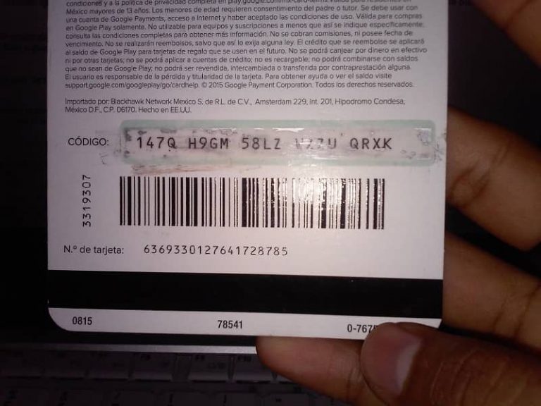 Cómo Canjear Tarjetas o Códigos Regalo de la Google Play Store (Ejemplo ...
